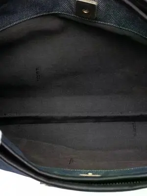 Fendi 2000-2010 Denim Pochette Crossbody Bag