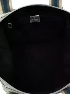 Gucci Gg Canvas Web Tote Bag - Silver