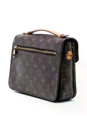LOUIS VUITTON 2019 Monogram Pochette Metis Satchel - Brown