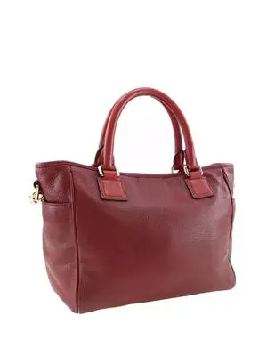 Loewe 2010 Leather Anagram Satchel - Red