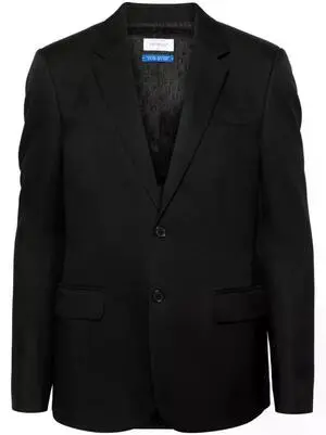Off-White Single-breasted Twill-weave Blazer