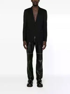 Off-White Single-breasted Twill-weave Blazer