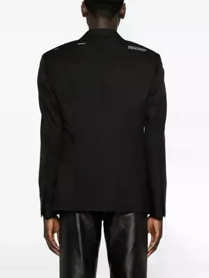 Off-White Single-breasted Twill-weave Blazer