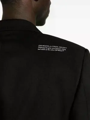Off-White Single-breasted Twill-weave Blazer