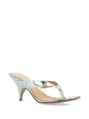GIANVITO ROSSI Sofia Open-toe Leather Sandals - Silver