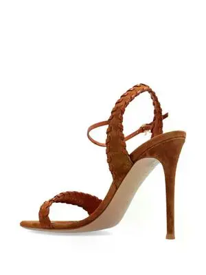 GIANVITO ROSSI Braided-detail Open-toe Sandals - Brown