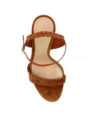 GIANVITO ROSSI Braided-detail Open-toe Sandals - Brown
