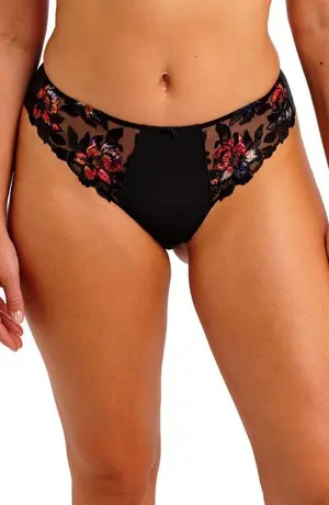 Fantasie Magdalena Lace Trim Thong - Noir