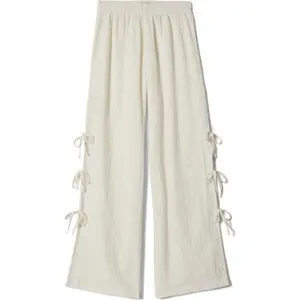 Brixton Seaside Eyelet Wide Leg Pants - Off White Eyelet