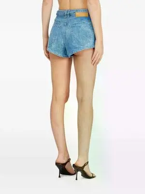 DIESEL® Deconstructed Denim Shorts With Signature D Logo