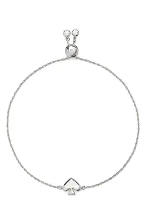 Kate Spade New York Spade Charm Slider Bracelet Silver