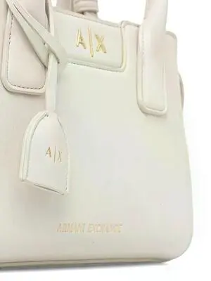 Armani Exchange Tag-detail Tote Bag - White