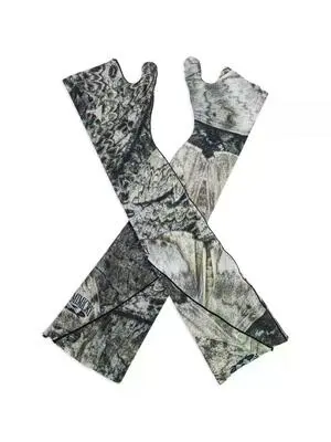 ROA Patterned Gloves - Grey