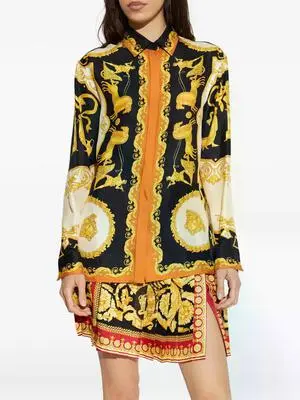 Versace Printed Silk Shirt - Black