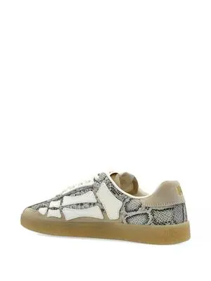 Amiri Bone Detail Snakeskin Effect Sneakers