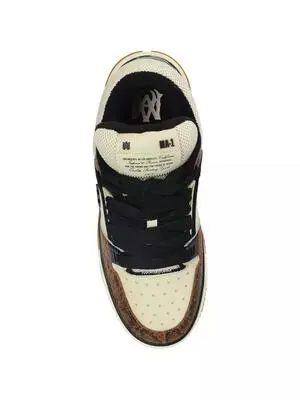 Amiri Ma-1 "sneakerssnake-debossed Leatherexaggerated Outsole - Neutrals