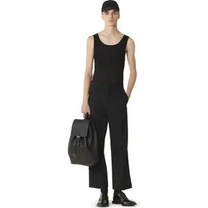 LANVIN Pleated Jersey Tank Top - Black