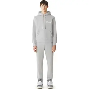 LANVIN Ribbon Logo Fleece Hoodie - Heather Grey