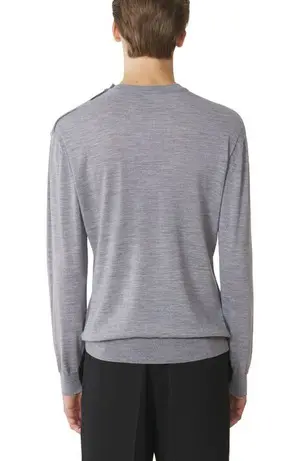 LANVIN Merino Wool Sweater - Light Grey