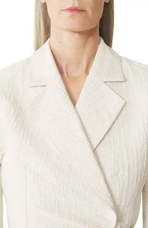 LANVIN Belted Jacquard Jacket - Ecru