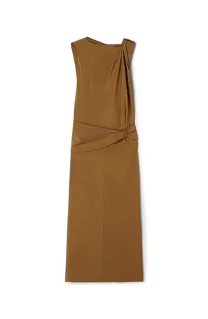 LANVIN Midi Dress In Viscose - Golden Brown