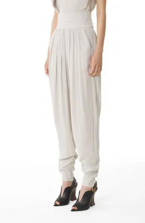 LANVIN Draped Charmeuse Pants - White