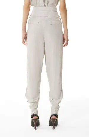 LANVIN Draped Charmeuse Pants - White