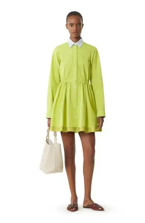 LANVIN Cotton Poplin Shirt Dress - Absinth Green