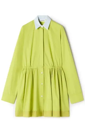 LANVIN Cotton Poplin Shirt Dress - Absinth Green