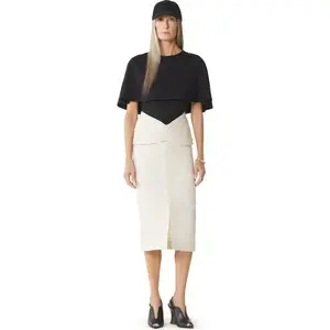 LANVIN Midi Skirt In Jacquard - White