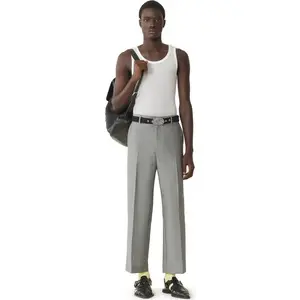 LANVIN Pleated Jersey Tank Top - White