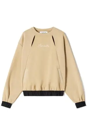 LANVIN Ribbon Detailed Sweatshirt - Sand