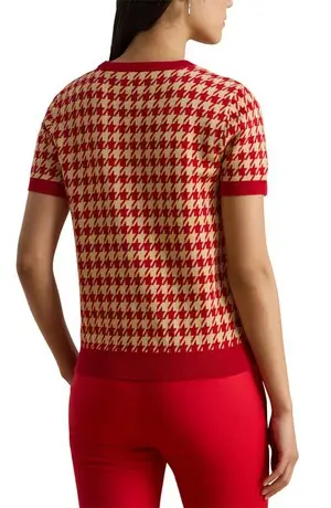 Ralph Lauren Houndstooth Short-sleeve Sweater