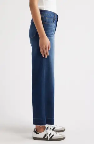 1822 Denim Release Hem High Waist Wide Leg Jeans