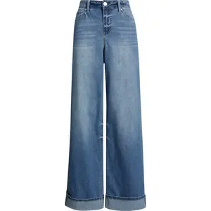 1822 Denim High Waist Cuff Slim Wide Leg Jeans - Kinsley