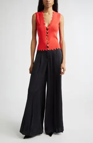 Ramy Brook Yvette Satin Wide Leg Pants