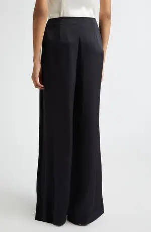 Ramy Brook Yvette Satin Wide Leg Pants