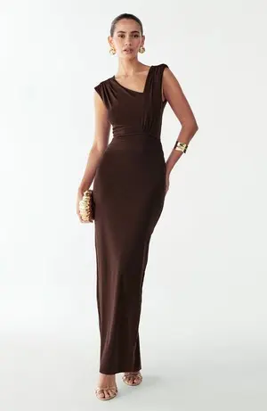 BWLDR Tima Maxi Dress Chocolate