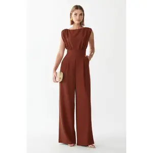 BWLDR Stella Jumpsuit - Rust Brown