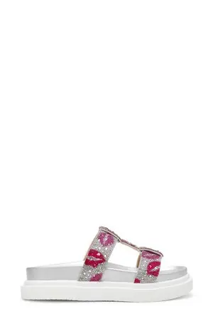 Betsey Johnson Billy Metallic Flatform Slide Sandal