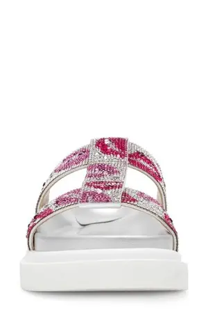 Betsey Johnson Billy Metallic Flatform Slide Sandal