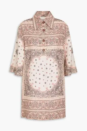Zimmermann Paisleyprint Linen Tunic - Beige