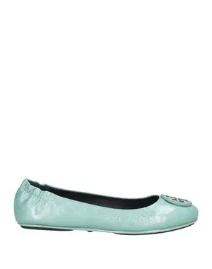 Tory Burch Ballet Flats Turquoise Size Leather - Blue