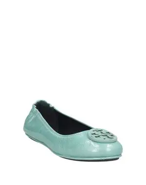 Tory Burch Leather Ballerina Flats - Turquoise