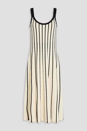Zimmermann Striped Knitted Midi Dress - Cream