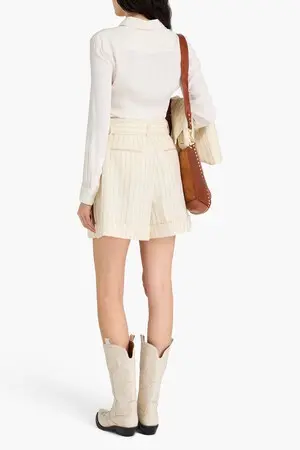 Zimmermann Belted Striped Jacquard Shorts