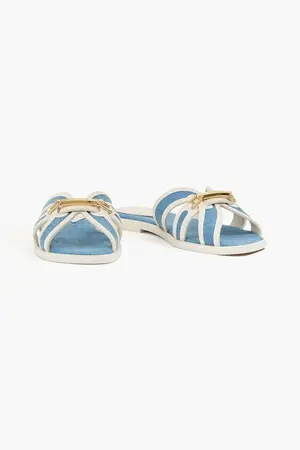 Zimmermann Leather And Denim Sandals
