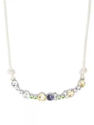 FORTE_FORTE Tone Heart Pendant Necklace With Faux Jewel Embellishment