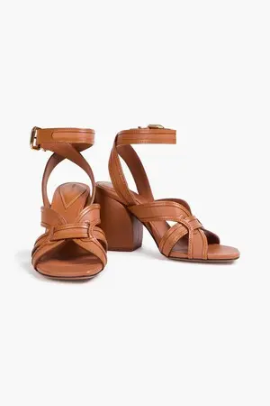 Zimmermann Embellished Leather Block Heel Sandals