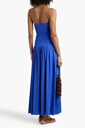 Zimmermann Strapless Ribbed Stretch-knit Maxi Dress